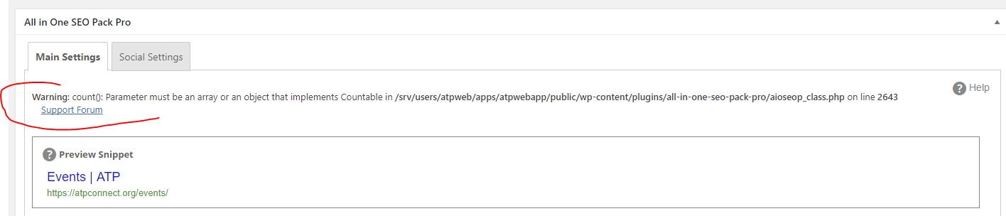 Warning: count(): Parameter must be an array or an object that implements Countable · Issue ...