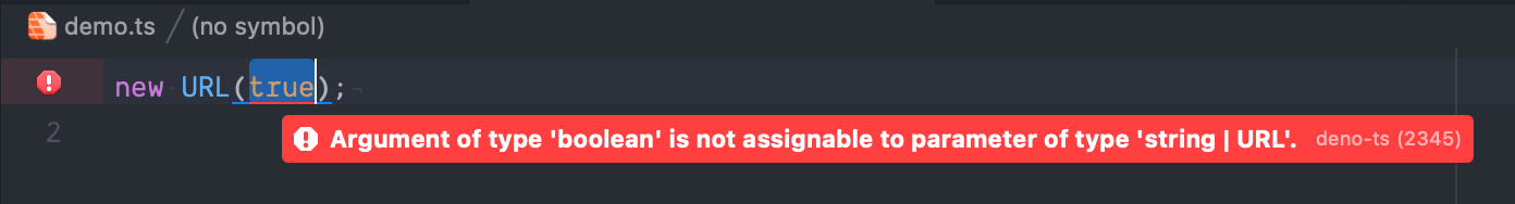 `deno cache` and `deno run` doesn't detect type errors in `.js` files with `// @ts-check ...