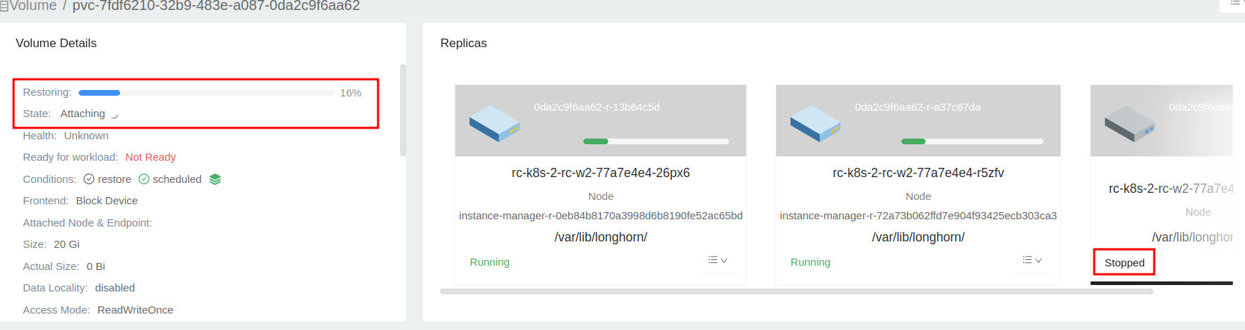 [BUG] Volume restoration will never complete if attached node is down · Issue #5464 · longhorn ...