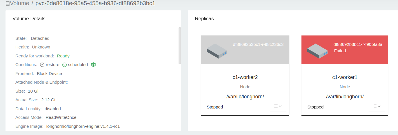 [BUG] Volume restoration will never complete if attached node is down · Issue #5464 · longhorn ...