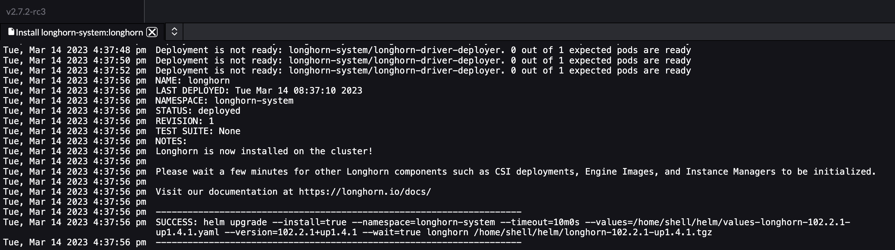 [TASK] Release 1.4.1 · Issue #5445 · longhorn/longhorn · GitHub