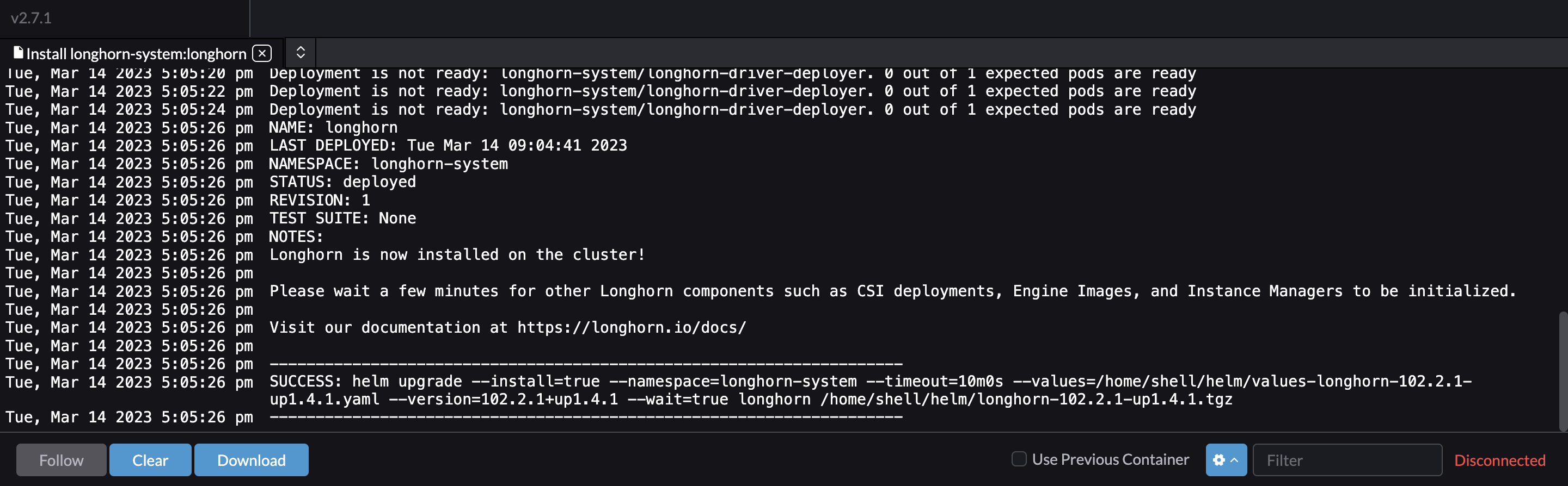 [TASK] Release 1.4.1 · Issue #5445 · longhorn/longhorn · GitHub