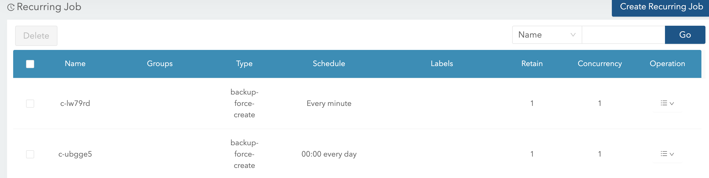 [BACKPORT][v1.3.3][IMPROVEMENT][UI] Recurring jobs create new snapshots while being not able to ...