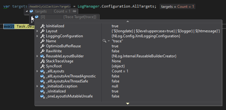 Target From Code Behind And Rule From Xml Target Trace Not Found For Logging Rule