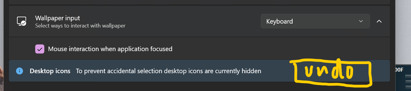 Using keyboard interaction without hiding desktop icons.在不隐藏桌面图标的情况下使用键盘交互 · Issue #1718 ...