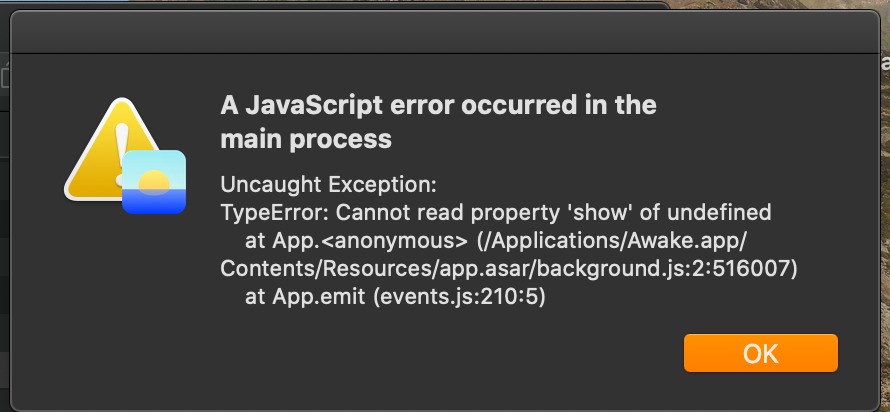 Cannot read property 'show' of undefined on startup after building ...