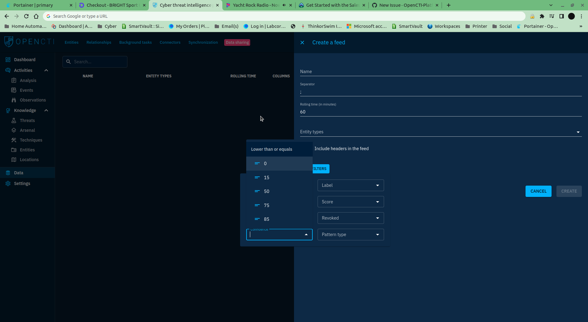 Cannot Filter Feeds by "Score higher than or equals" · Issue #2657 · OpenCTI-Platform/opencti ...