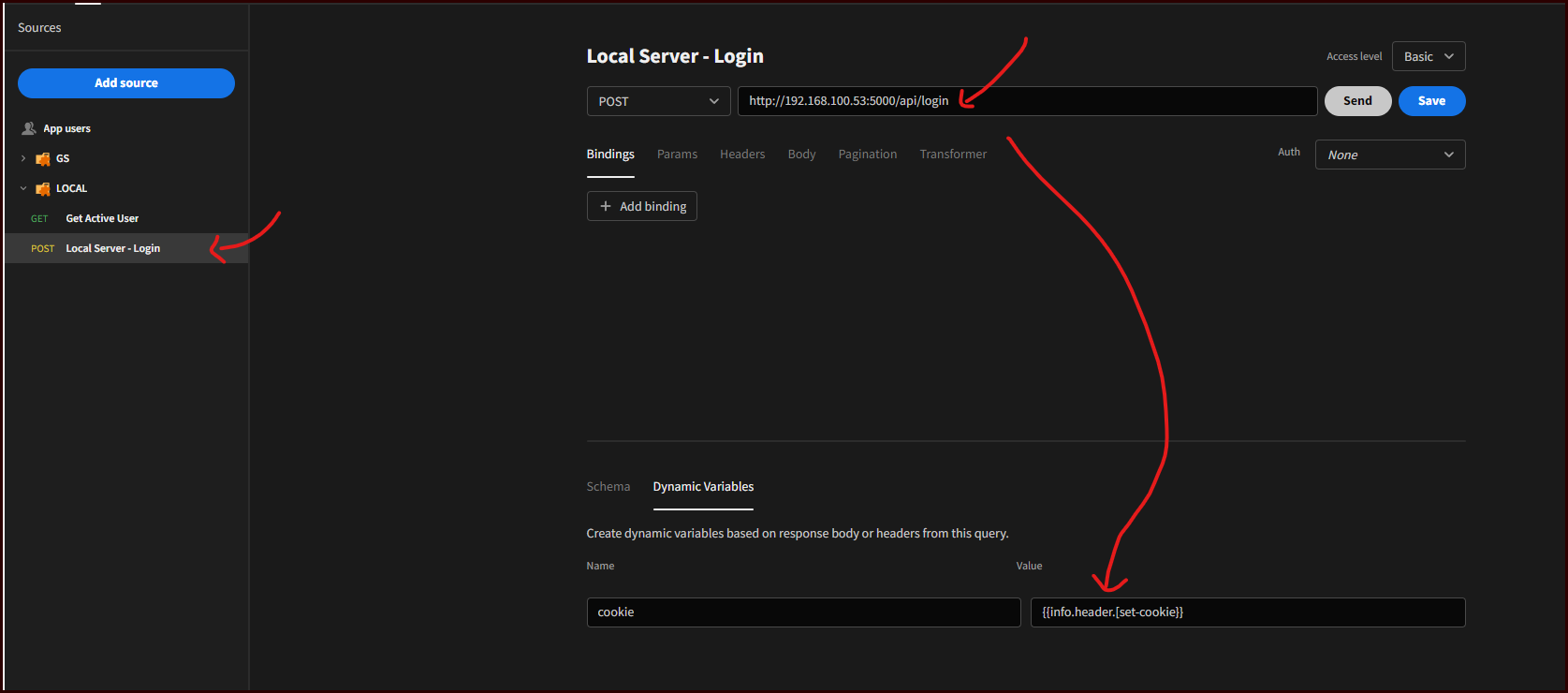 Ask How To Access Cookies From A Dynamic Variable In A Rest Api And Use Them For Other Api