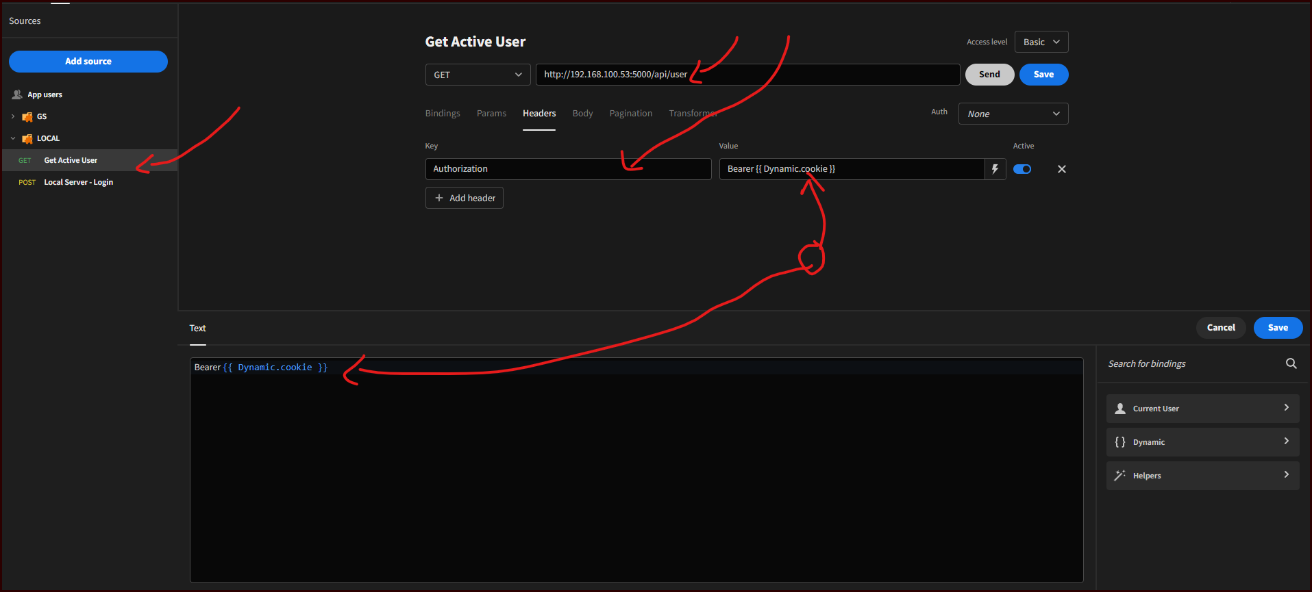 Ask How To Access Cookies From A Dynamic Variable In A Rest Api And Use Them For Other Api