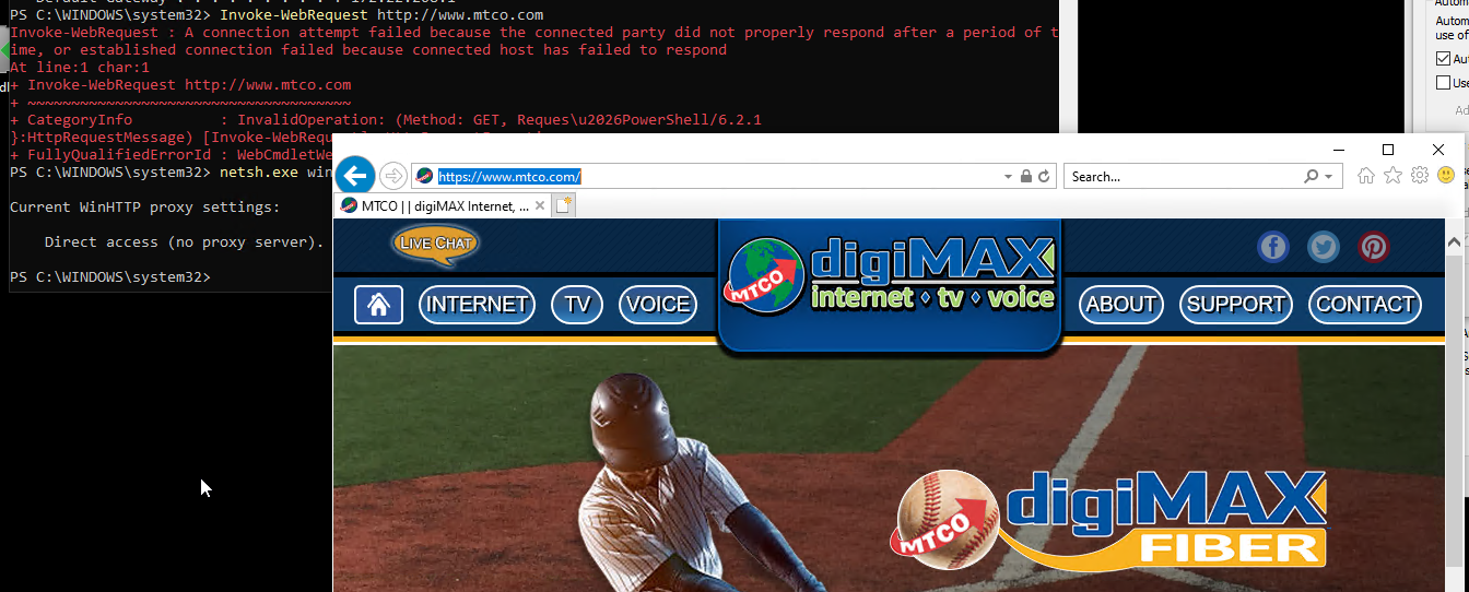 Automatic Proxy Settings Not Seen By Powershell 620 On Windows 10