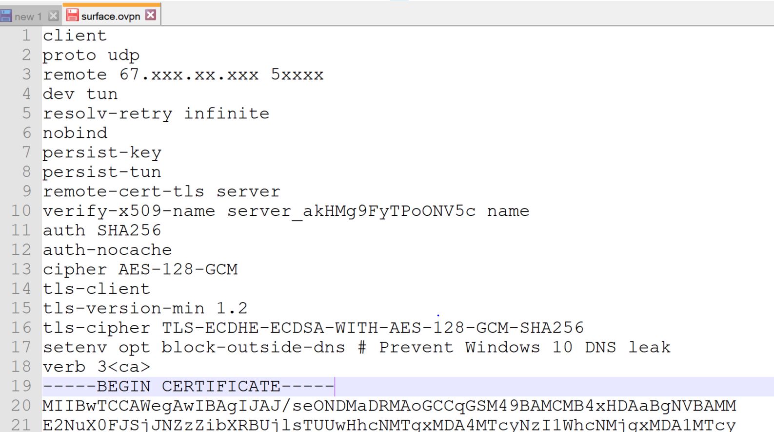 Options error: Unrecognized option or missing or extra parameter(s) in surface.ovpn:19 · Issue ...