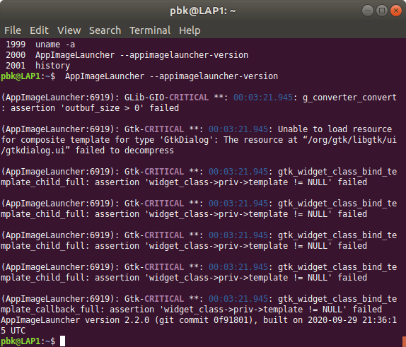 AppImageLauncher --appimagelauncher-version raises errors on Ubuntu bionic · Issue #406 ...