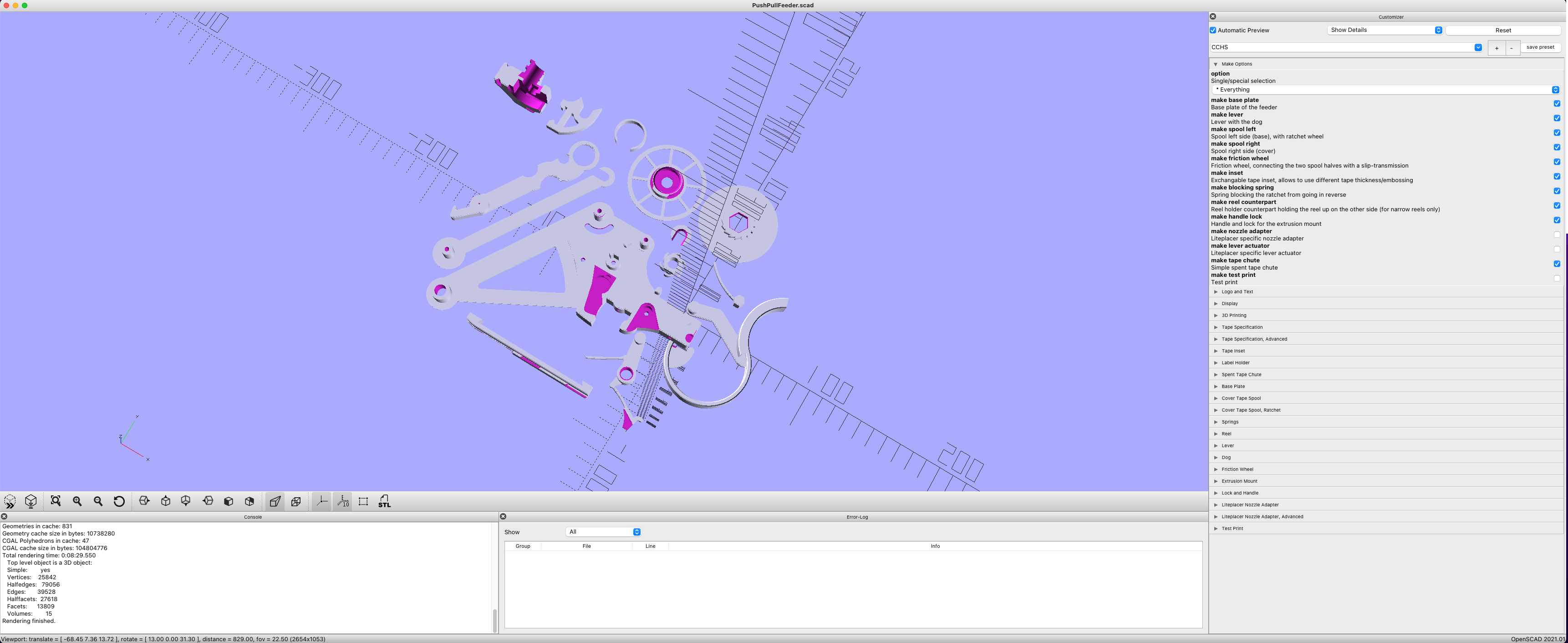 PushPullFeeder assertion errors · Issue #4022 · openscad/openscad · GitHub