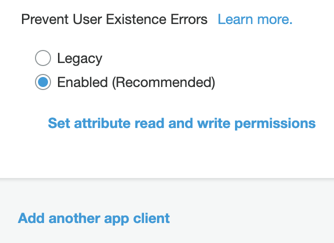 Cognito: Prevent User Existence Errors · Issue #7406 · aws/aws-cdk · GitHub
