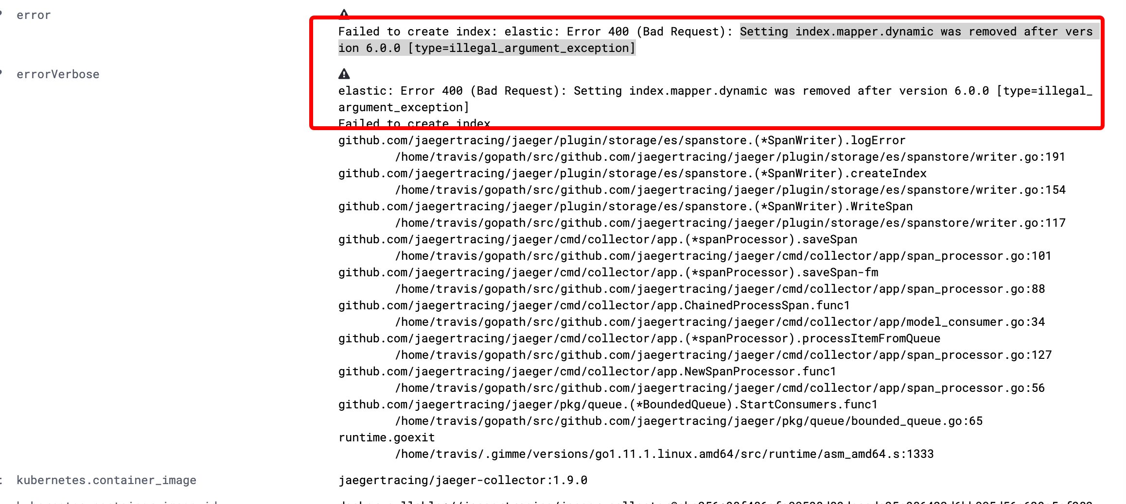 Not Support Elasticsearch 60 · Issue 129 · Jaegertracingjaeger Kubernetes · Github