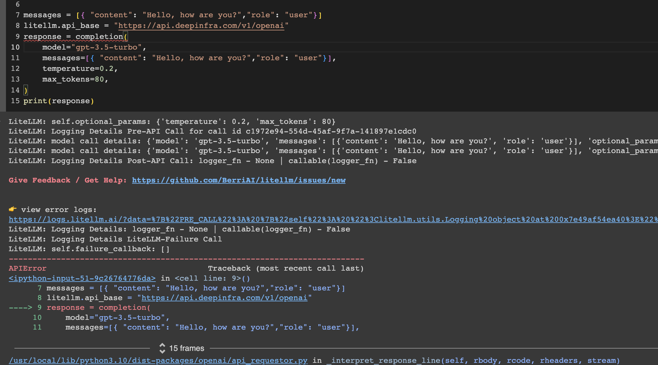 [Bug]: Issue with the Litellm base api setting · Issue #451 · BerriAI/litellm · GitHub