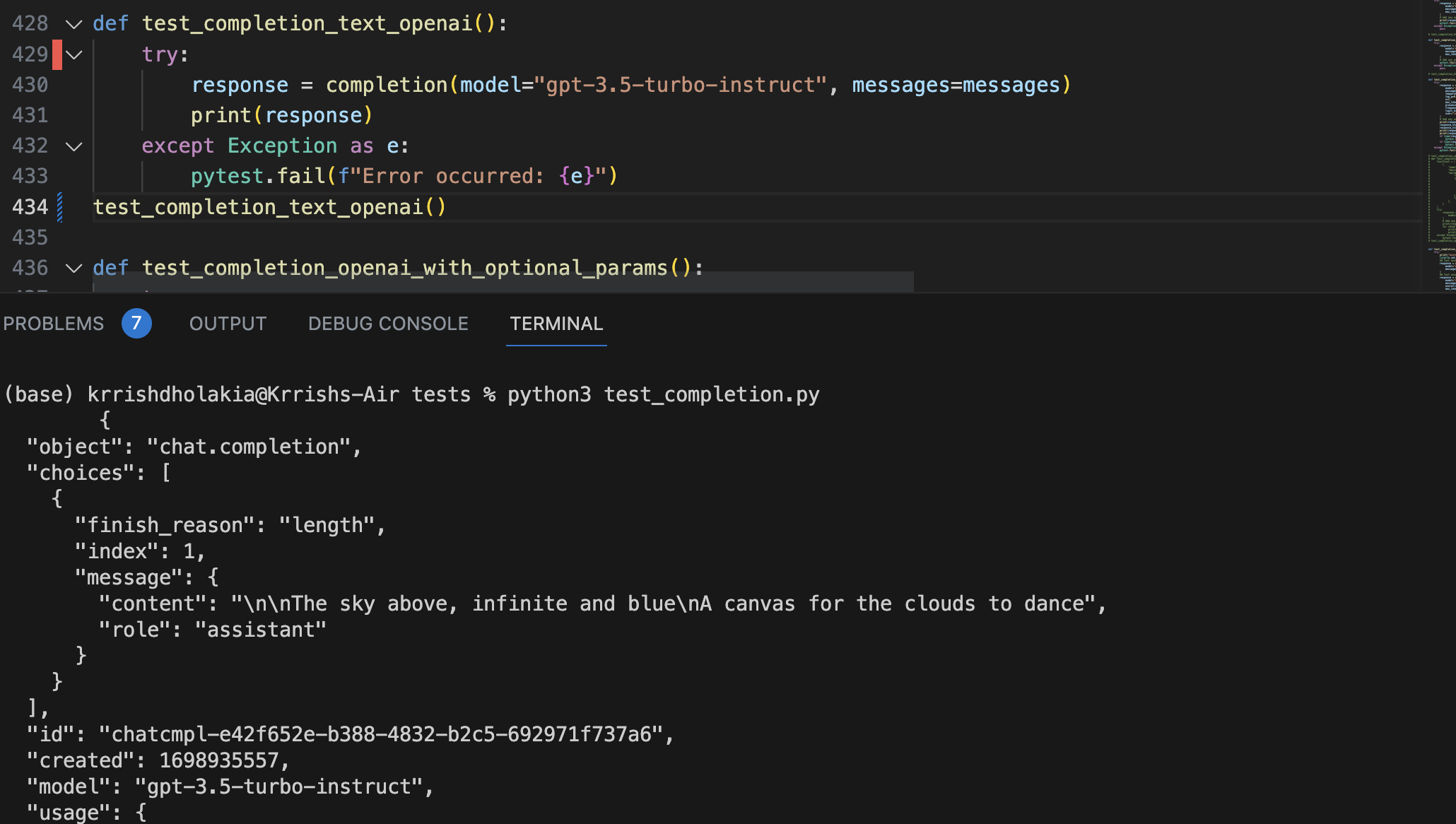 [Bug]: Calling gpt-3.5-turbo-instruct: 'This is not a chat model ...