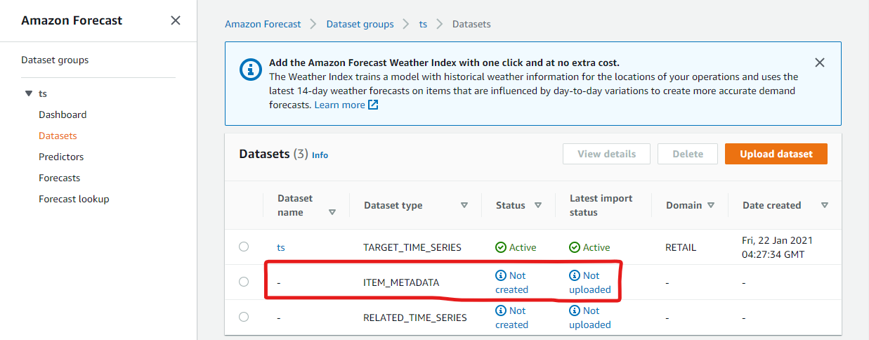 missing key or value for Dataset.Domain error occurs. · Issue #2 · aws-solutions/improving ...