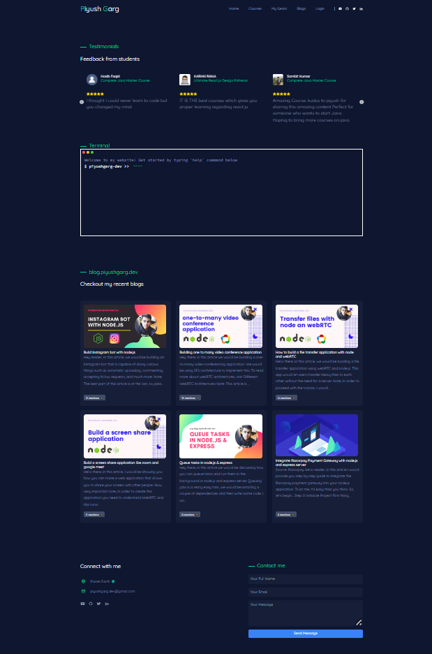 [BUG]: Contact me section is not properly aligned. · Issue #152 · piyushgarg-dev/piyushgargdev ...