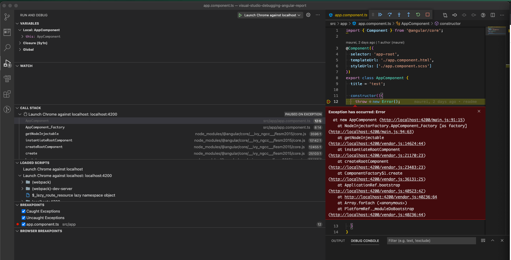 Improve poor debugging experience in Visual Studio Code · Issue #20675 · angular/angular-cli ...