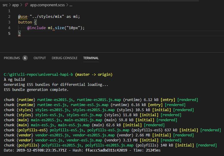 Sass Modules Ng Buildandlint Error When Use And Include Mixins With Namespaces · Issue 16354 