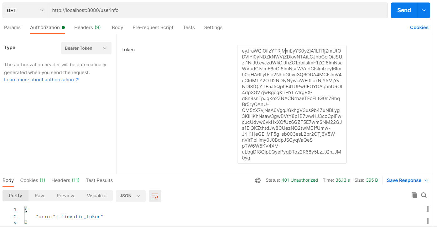 When Send Request To Userinfo With Idtoken It Does Not Work · Issue 987 · Spring Projects