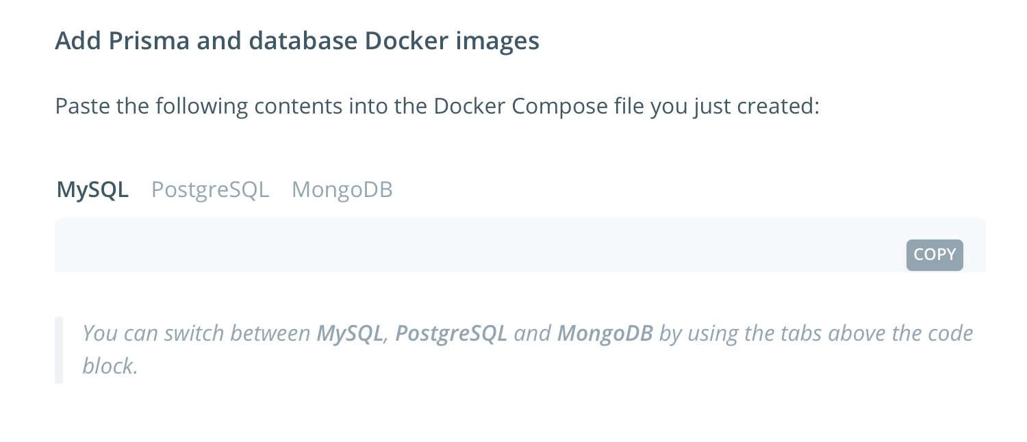 Some code samples not showing · Issue #75 · prisma/prisma-content-feedback · GitHub