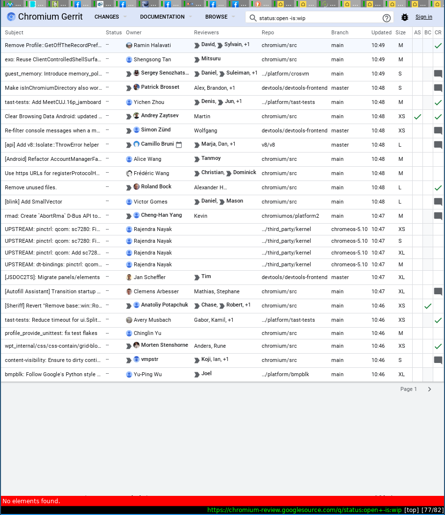 Hints are not generated for gerrit code review powered pages · Issue #6391 · qutebrowser ...