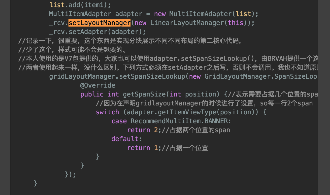 BaseMultiItemQuickAdapter配合GridLayoutManager的时候，loadMoreView不会占满一行 · Issue #2495 · CymChad ...