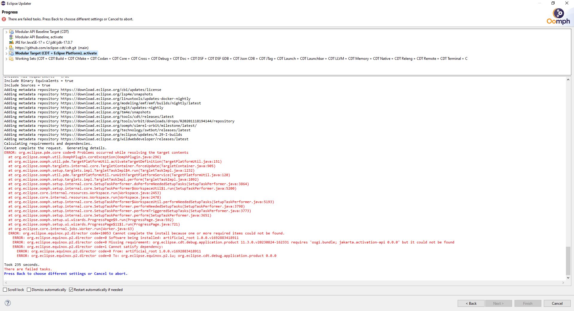 Eclipse Cdt S Oomph Setup Not Working · Issue 511 · Eclipse Cdt Cdt · Github