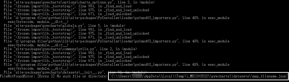pyecharts在经过pyinstaller打包后无法运行 · Issue #1625 · pyecharts/pyecharts · GitHub