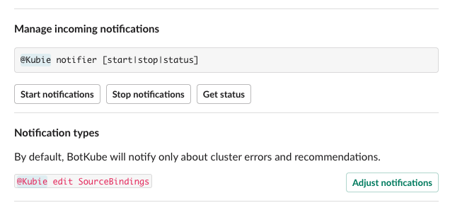 Rework interactive notification management · Issue #766 · kubeshop/botkube · GitHub