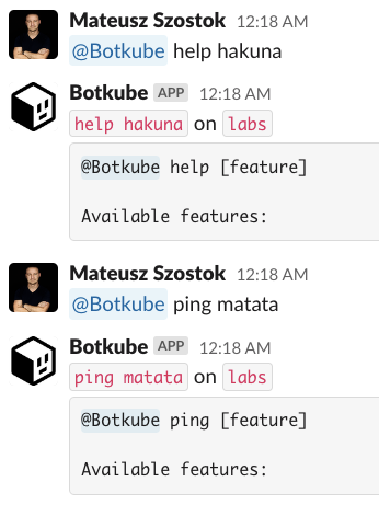 Botkube doesn't return error on invalid built-in commands · Issue #974 · kubeshop/botkube · GitHub