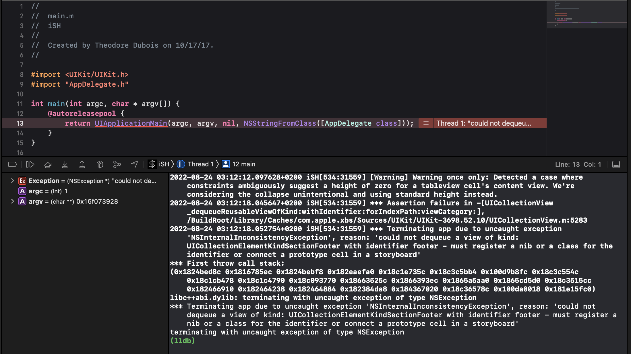 iOS 11 Recovery Mode > App Icon = Crash · Issue #1882 · ish-app/ish · GitHub