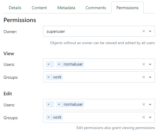 [BUG] Display of View and Edit permissions problem · Issue #2810 · paperless-ngx/paperless-ngx ...