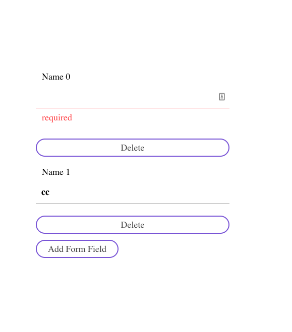No method to clear validation errors when adding and removing inputs ...