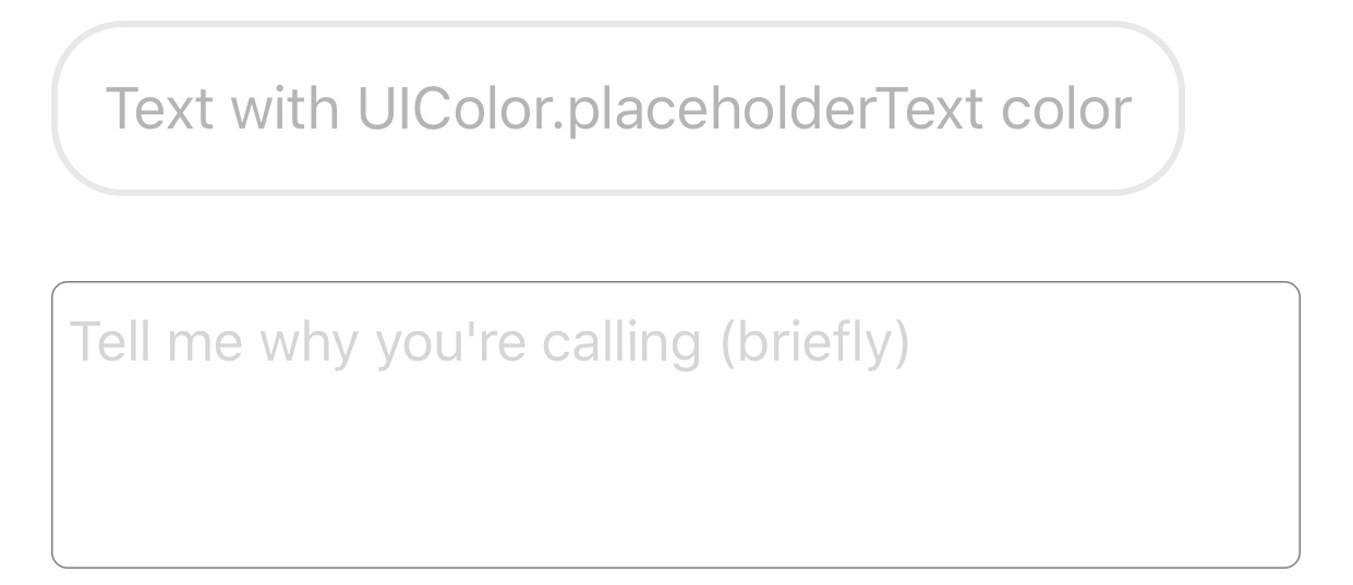 [iOS][Accessibility] ACRTextView placeholder text color too light ...