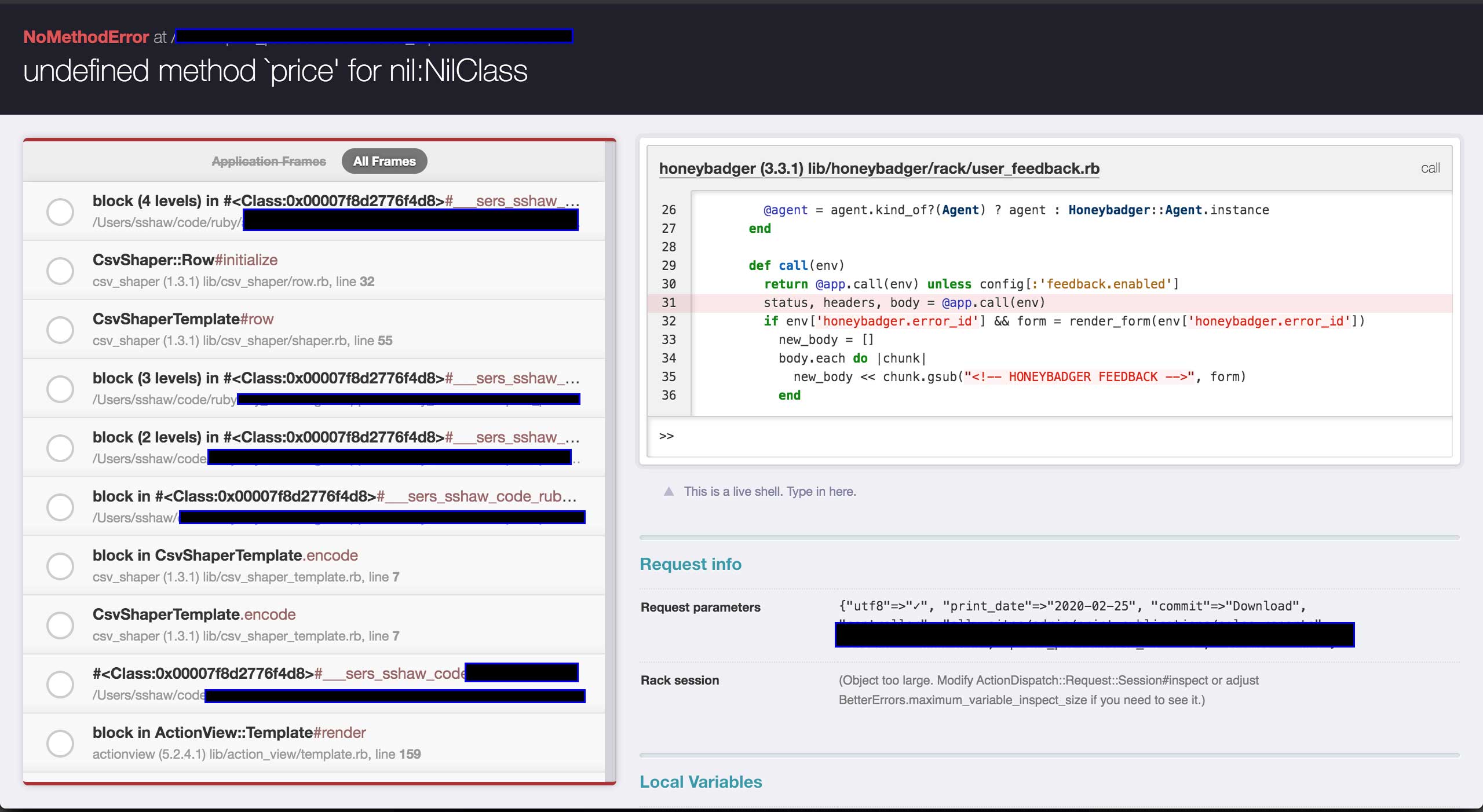 Can't see Application Frames · Issue #285 · BetterErrors/better_errors · GitHub