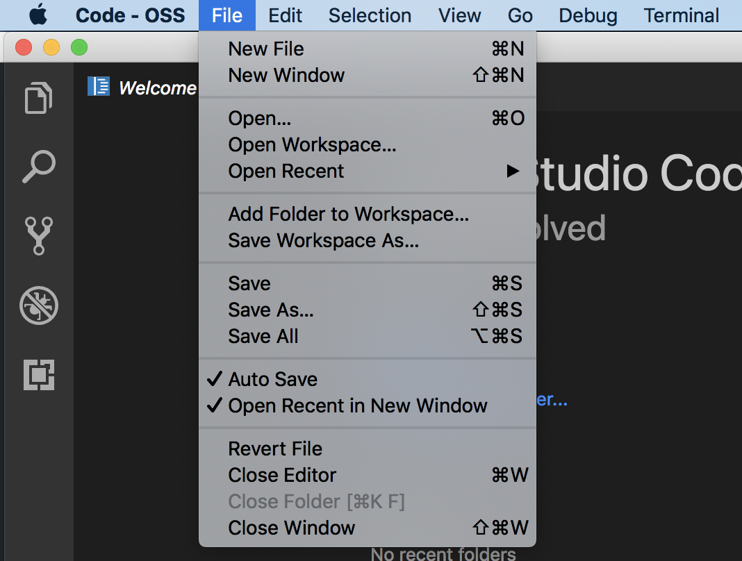 Add menu option to open recent files/folders/projects in new window ...