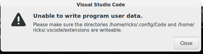 Unable To Start Vs Code Portable Inside A Singularity Image Because Of Wrong Permissions · Issue