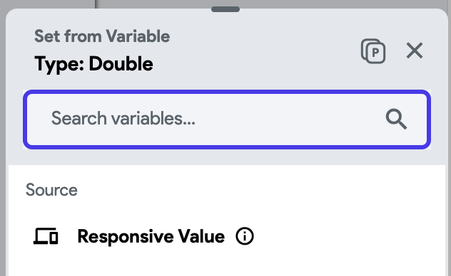 Responsive Value variable should also cater for width percentage ...