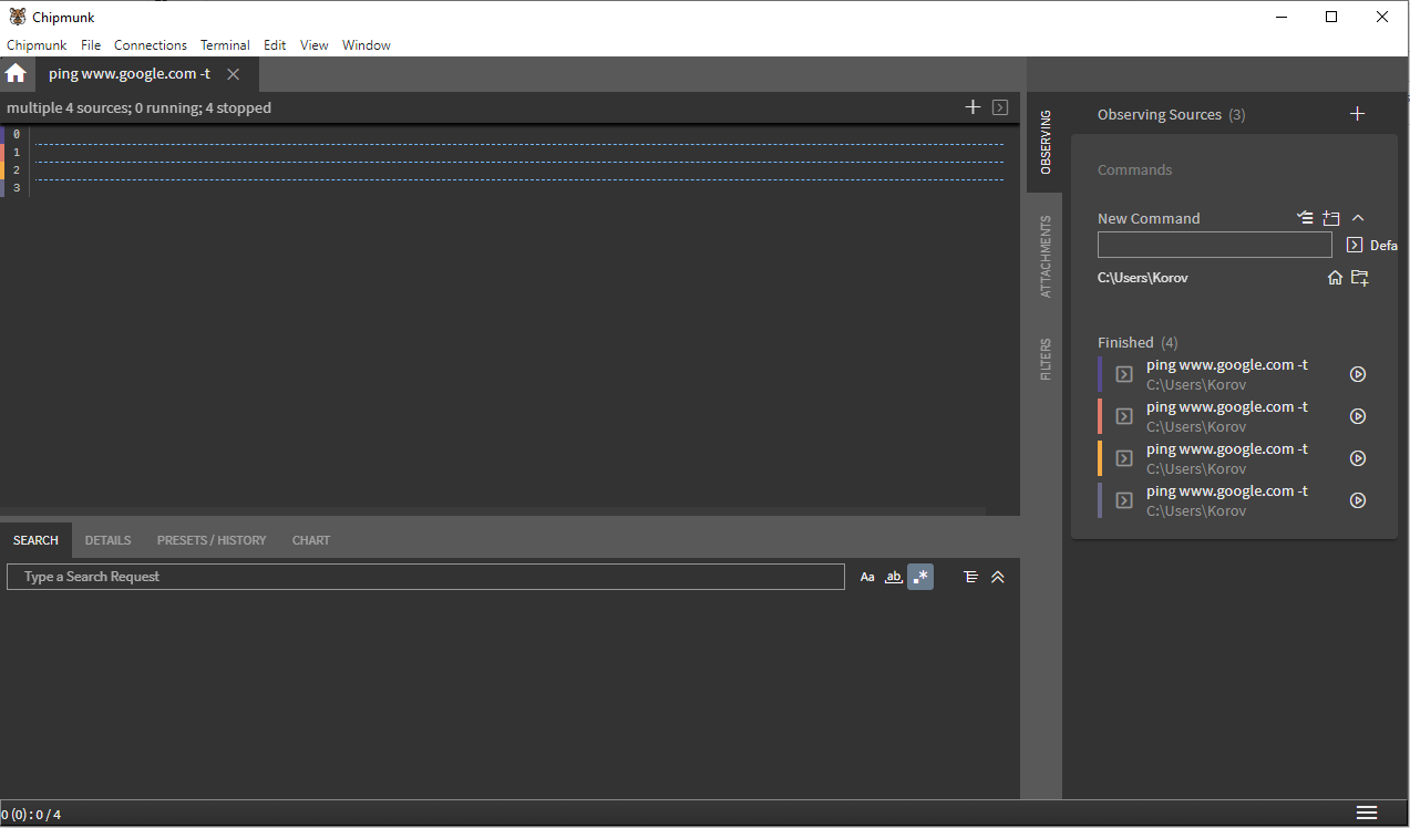 Terminal Commands On Windows · Issue 1916 · Esrlabs Chipmunk · Github
