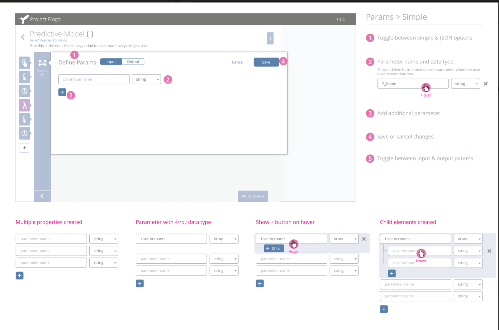 Flow designer: Support adding/editing flow input schema · Issue #502 · project-flogo/flogo-web ...