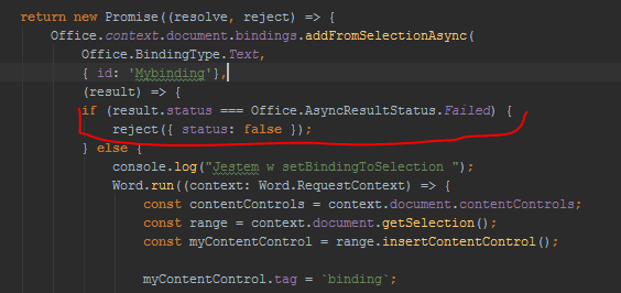 Unable to create binding using current selection and specified binding ...