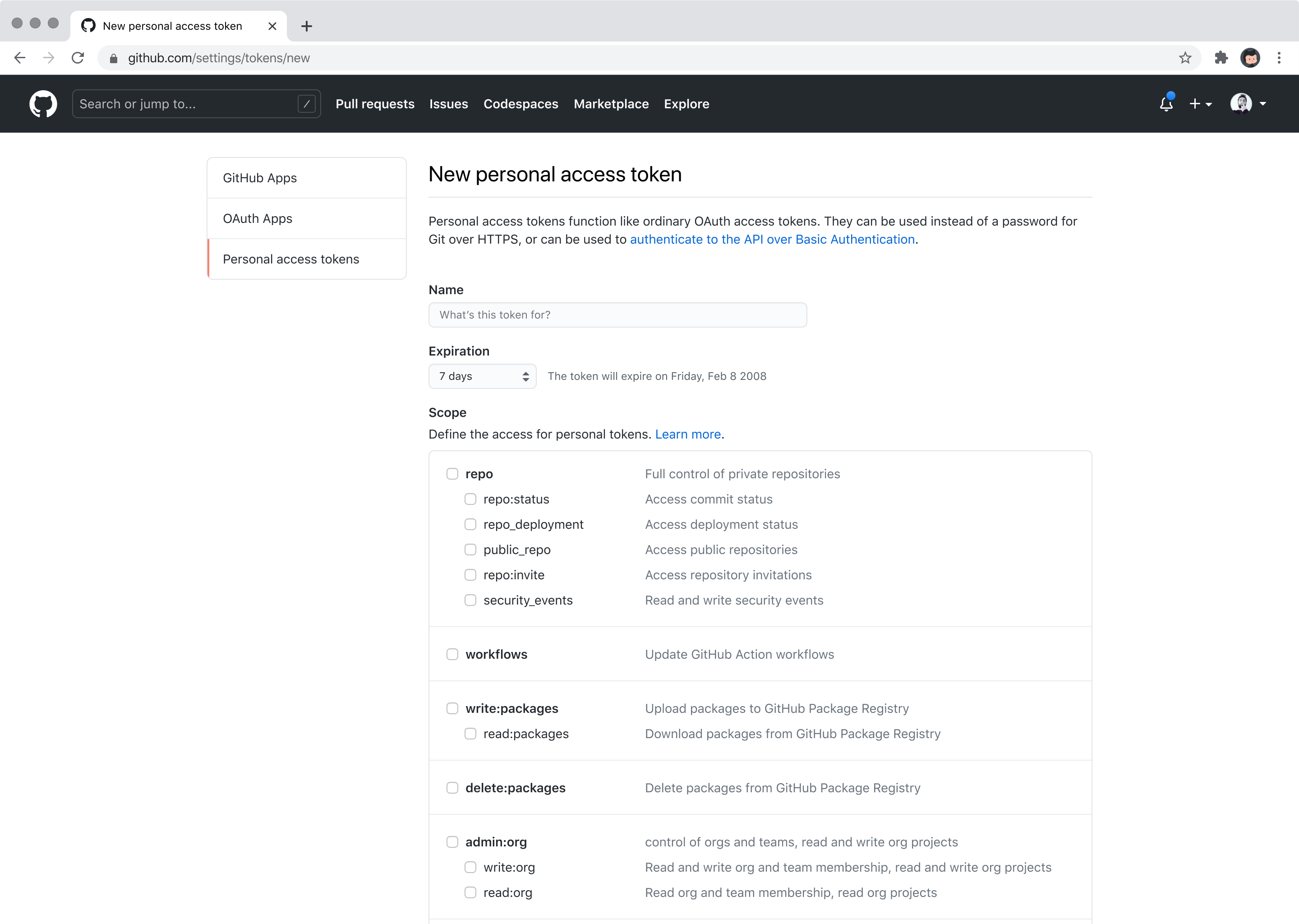 Optional expiration for Personal Access Tokens (Cloud) · Issue #203 · github/roadmap · GitHub