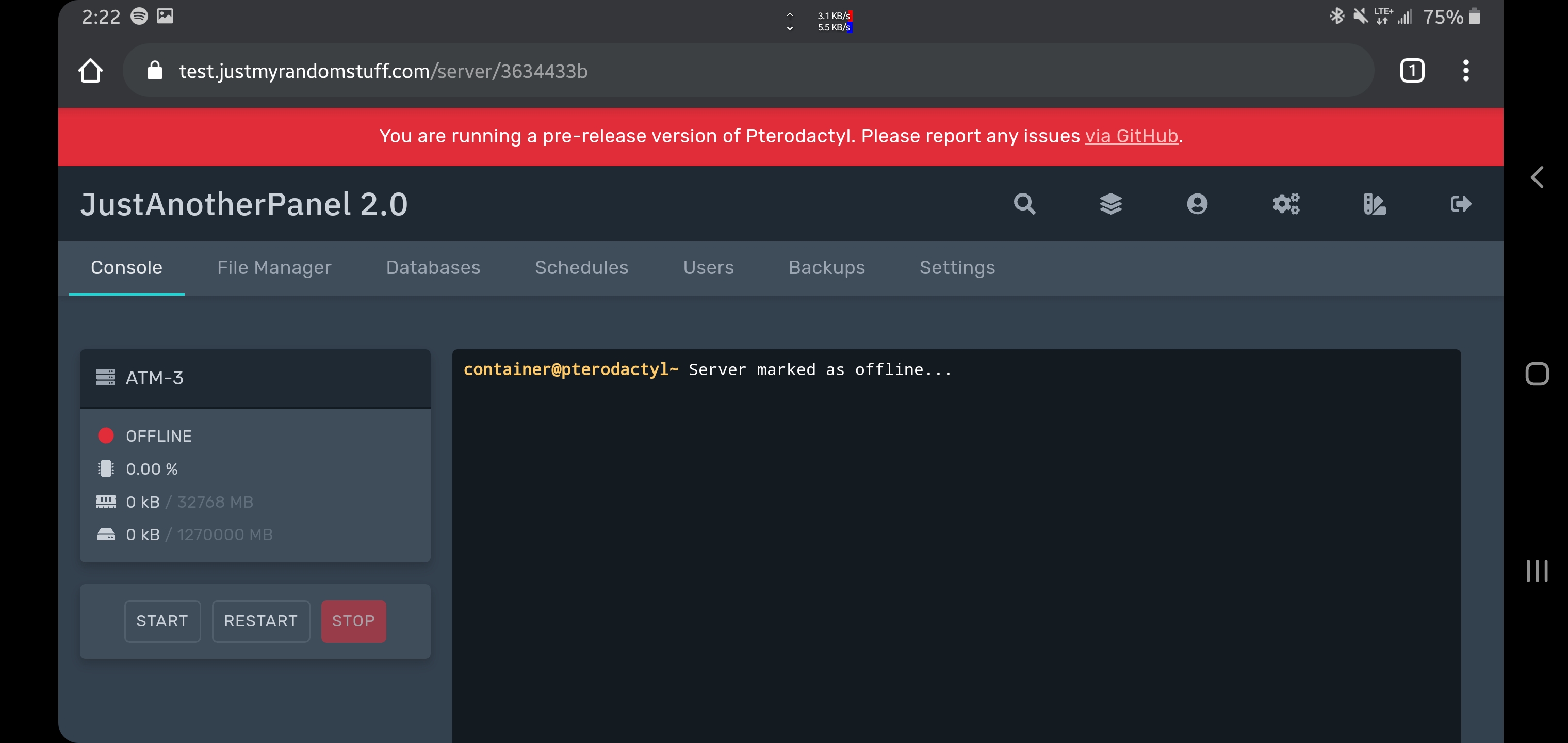 Mobile view not properly formatted · Issue #1949 · pterodactyl/panel · GitHub
