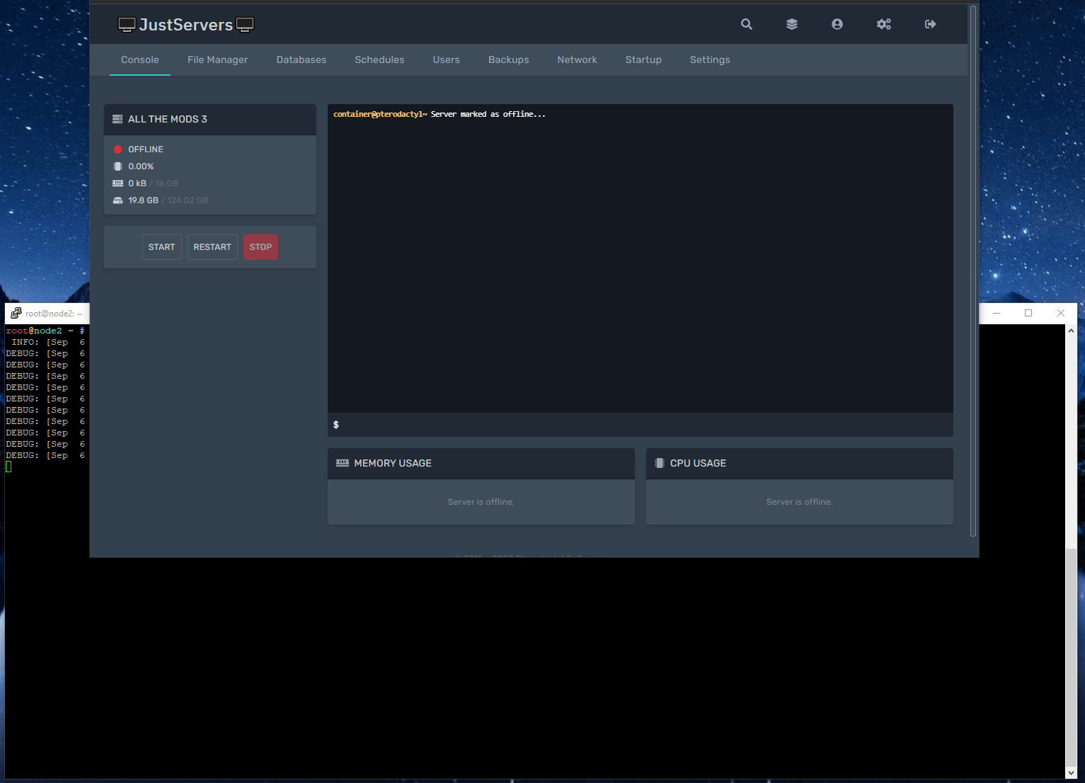 Suspended server results in "stopping" state, then breaks ws when unsuspended · Issue #2318 ...