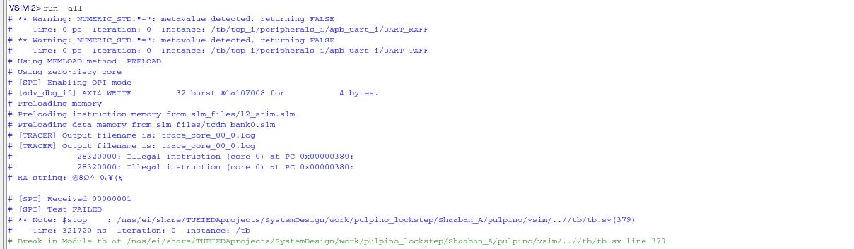 Test Failed when I run Helloworld or Helloworldcpp on Zero-riscy core ...