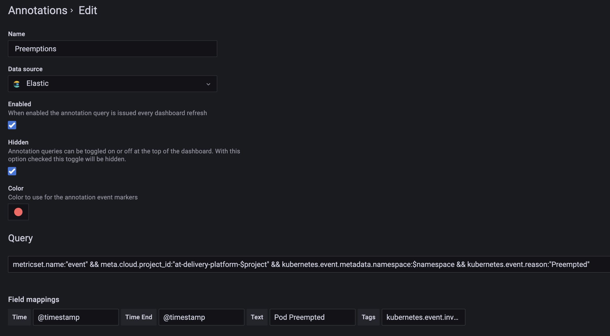 Elasticsearch Annotation Title Not Displaying · Issue #40762 · grafana/grafana · GitHub