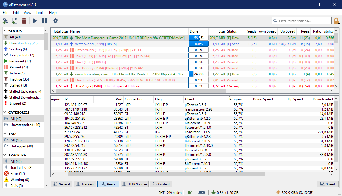 Connected Seeds do not show up as connected Peers with 100% Progress ...